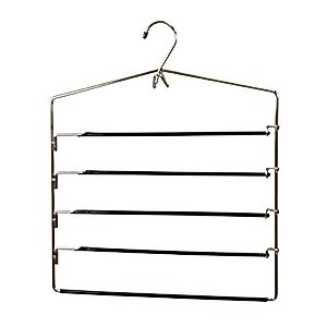 Home Basics Chrome Trouser Hanger Black
