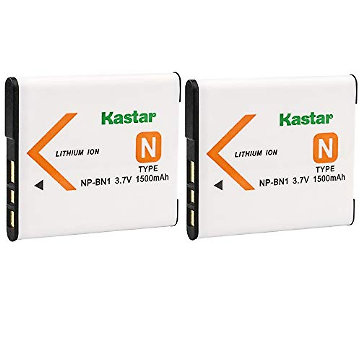 Kastar Battery (2-Pack) Replacement for Sony NP-BN1 DSC-TX20 DSC-TX30 DSC-W530 DSC-W570 DSC-W650 DSC-W800 DSC-W830 DSC-W560 DSC-T99 DSC-TX5 DSC-W320