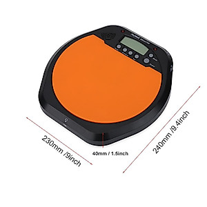 Drum Practice Training Pad, Digital Electronic Drum Training Pad Tempo Metronome with Earphone Electric Drum Pad Colored Drum Practice Pad Colored Drum Practice Pad