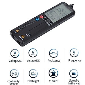 Digital Multimeter Dual Mode LCD Non Contact Voltage Detector 2000 Digits AC/DC 400V Auto Range Voltage Resistance Frequency Tester Electrical Tester Meter