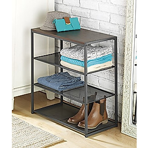 Whitmor Wood & Metal 4-Tier Shelf