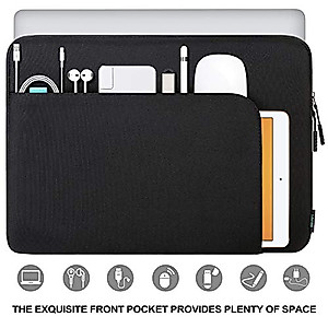 Lacdo Chromebook Case 11 Inch Laptop Sleeve for 11.6" Acer Samsung Dell Lenovo Chromebook ASUS L210 C202 / HP Stream, 11.6" MacBook Air, 13" Surface Pro 11th Copilot+PC/10/9/8/X/7 Computer Bag, Black