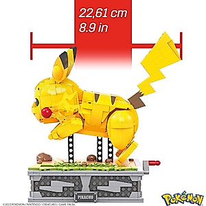 Mega Pokémon Building Toys Set Motion Pikachu with 1092 Pieces and Running Movement, for Adult Collectors