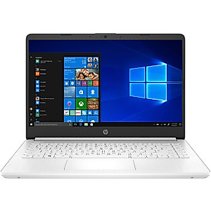 2020 HP 14 HD Thin and Light Laptop PC, Intel Celeron N4020 Dual-Core Processor, 4GB DDR4 Memory, 64GB eMMC, HDMI, WiFi, Bluetooth, Windows 10 S, 1 Year Microsoft 365, Snowflake White (Renewed)