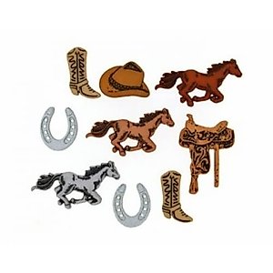 Dress It Up Saddle Up Buttons - per Pack