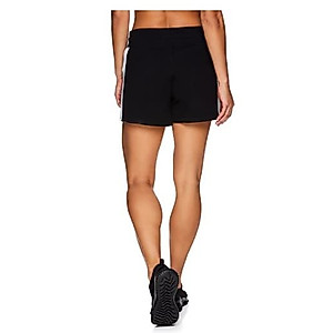 Reebok Women's 3.5" Inseam Running, Relaxing, Journey Color Block French Terry Shorts with Pockets, (Black, XX-Large)