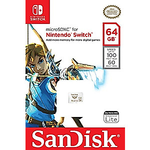 SanDisk 64GB microSDXC Card Licensed for Nintendo-Switch - SDSQXAT-064G-GNCZN