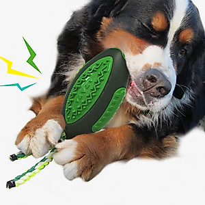 COOLOUS Dog Chew Toys,Dog Squeaky Rugby Toys Pet Puzzle Toys IQ Toy Interactive Toy Puppy Clean Teeth Toy Suitable for Large and Medium Puppy