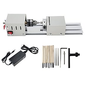 Yaetek Mini Lathe Beads Polisher Machine Metal DIY Woodworking Craft Rotary Tool