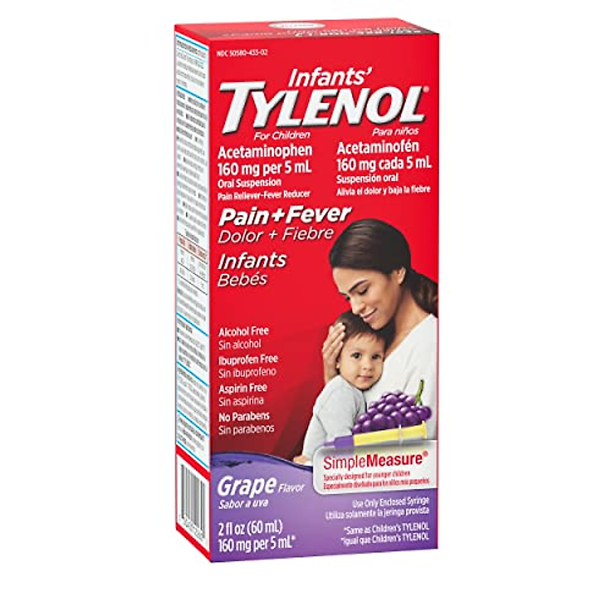 Infants' Tylenol Acetaminophen Liquid Medicine, Grape, 2 fl. oz