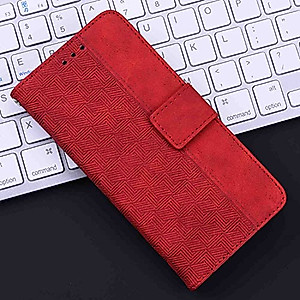 Fansipro Phone Cover Wallet Folio Case for Sony Xperia 1 III, Premium PU Leather Slim Fit Cover for Xperia 1 III, 2 Card Slots, Comfortable to Carry, Red