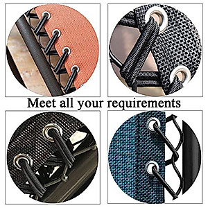 DEARLIVES 4 Pack Universal Replacement Elastic Cords for Zero Gravity Chair, Repair Tool Kit for Sun Loungers, Garden Chairs, Outdoor Recliners, Anti Gravity Chair, Bungee Chairs