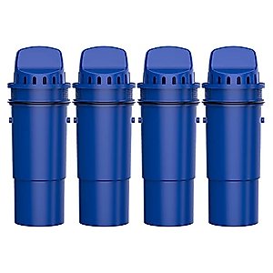 Waterdrop Replacement for Pur® Water Filter, CRF-950Z NSF Certified Pitcher Water Filter, Compatible with Pur® Pitchers and Dispensers PPT700W, CR-1100C and PPF951K Water Filter, Pack of 4