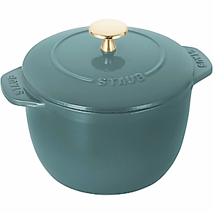 staub La Cocotte de GOHAN Z1025-325 La Cocotte de Gohan Eucalyptus M 6.3 inches (16 cm) Rice Pot, 2 Pieces, Cast Iron Rice Cooker