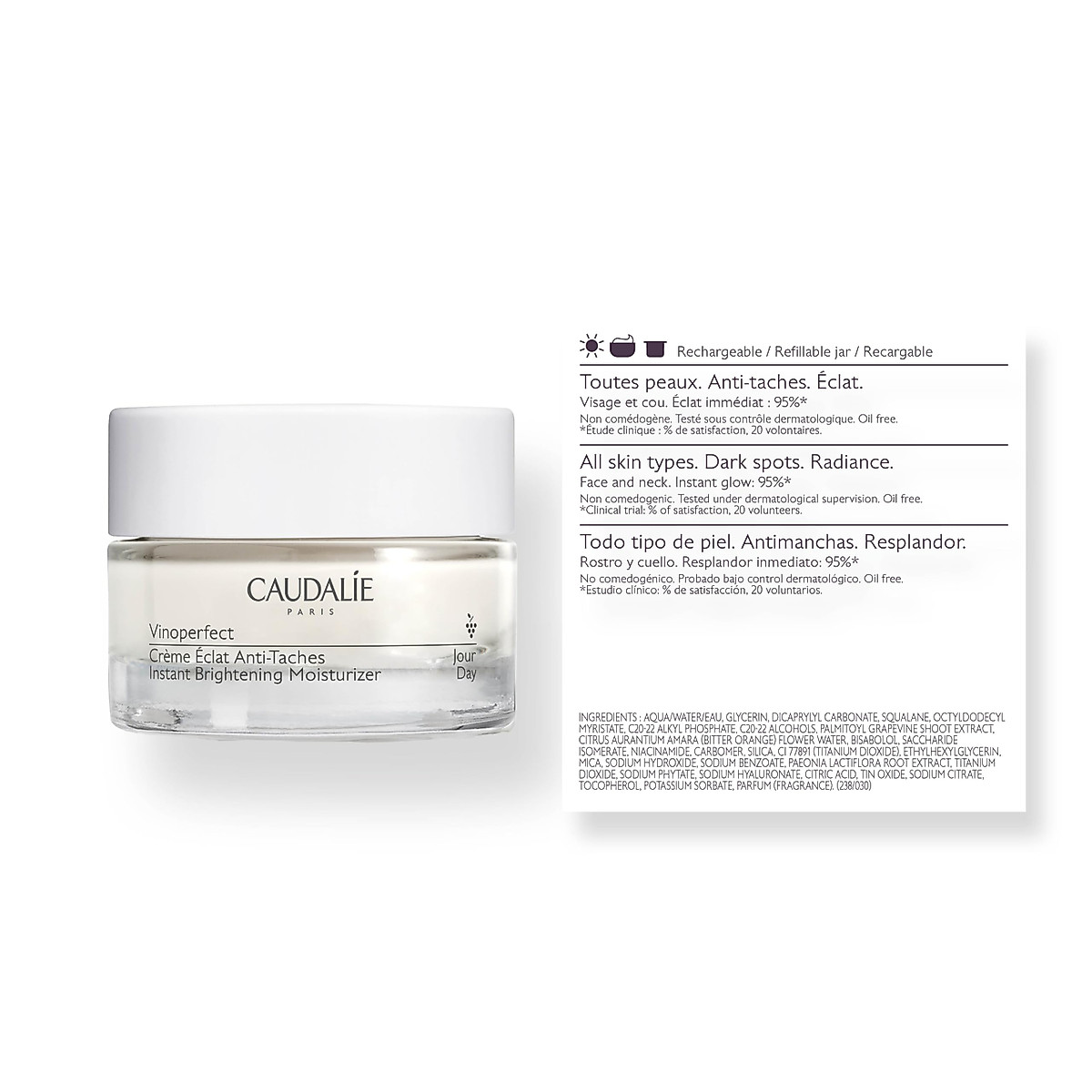 Caudalie Vinoperfect Instant Brightening Dark Spot Moisturizer with Niacinamide - 1.7 Fl. Oz