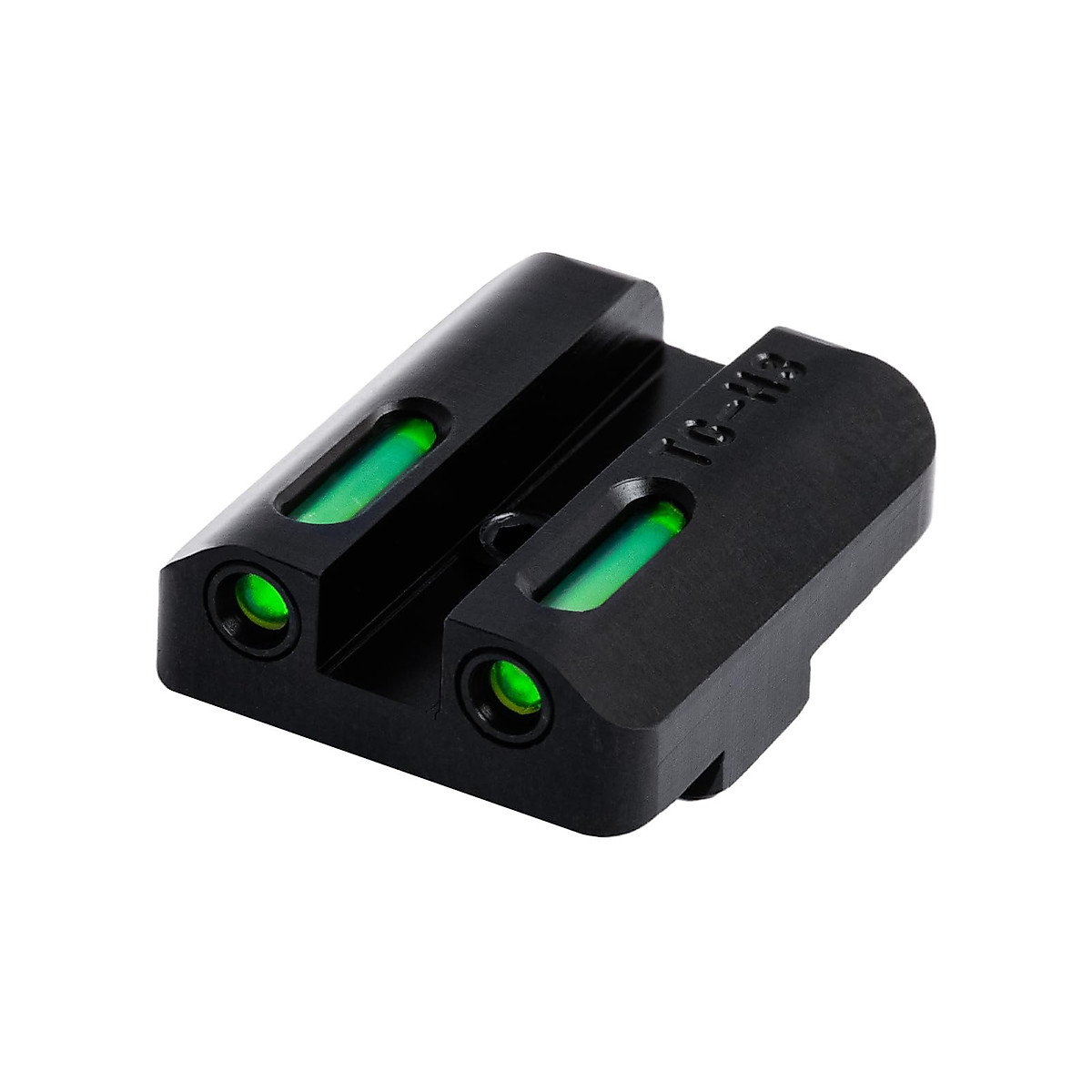 TRUGLO TFX Handgun Sight | Durable Shock-Resistant Compact Brightly Glowing Tritium & Fiber-Optic Xtreme Day/Night Sight, Compatible with Glock High Handguns,Black