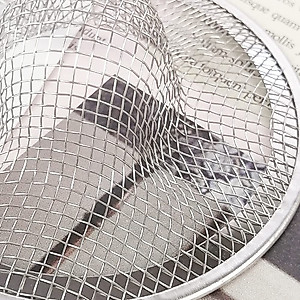 10pcs Mesh Sink Strainer, 2.75" Top/1" Stainless Steel Slop Basket Filter Trap, Metal Kitchen Drain Strainer, Hair Basket Drain - Fits Most Kitchen Sinks, Bathroom Sinks,Shower Drains,Floor Drain