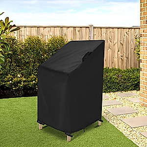 Vickay Stackable Patio Chair Cover Waterproof Outdoor Chair Cover Heavy Duty Lawn Patio Furniture Covers 25.6" L x 25.6" W x 47" H