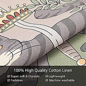 Lourny 3 Pcs Small Tarot Tapestry Wall Hanging Cute Animal Cartoon Cat Tapestries Decor for Bedroom Living Room(Swords, 12 x 16 inches)