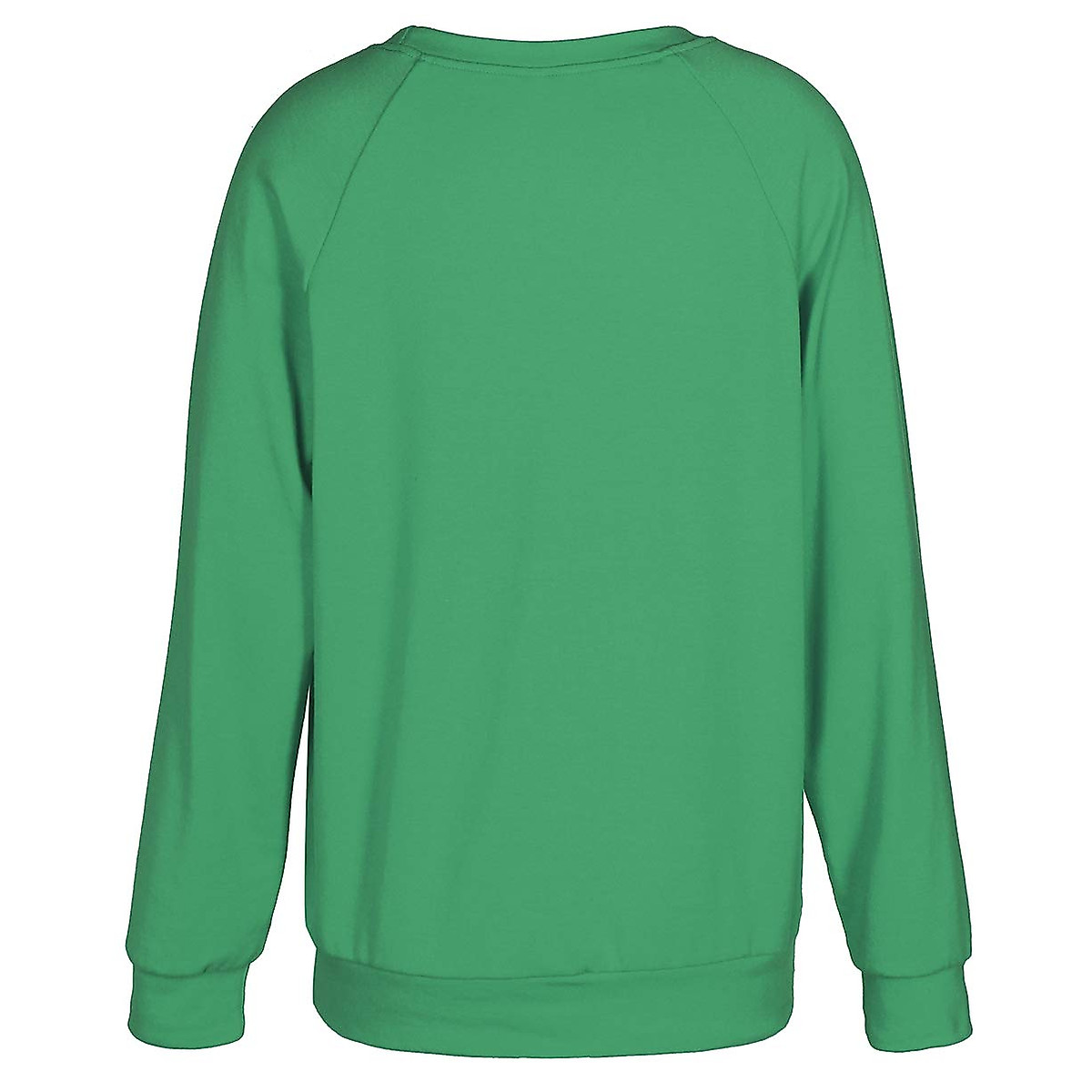 Roselux Women's Crewneck Raglan Long Sleeves Shirts Soft Comfy Casual Sweatshirts ST Patrick's Day Tops Green XL