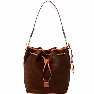 Dooney & Bourke Handbag, Suede Drawstring - Brown Tmoro