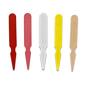 New Star Foodservice 24197 Plastic Steak "Medium Rare" Markers, Pink (Pack of 1000)