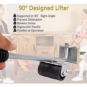 Furniture Moving Dolly, Furniture Tri Dolly, 3 Wheel Movers Dolly for Moving Heavy Furniture, 330LB Load Capacity, Furniture Moving Wheels 4 Pack, 6-Inch Steel Tri-Dolly with Lifter