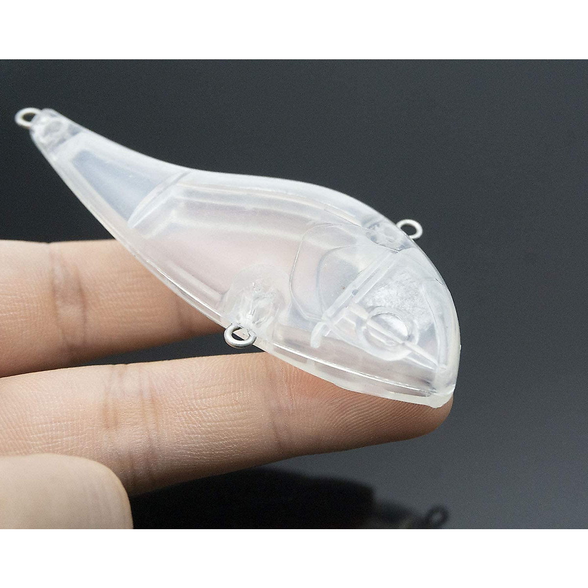 10PCS Unpainted Lure Blanks VIB 19.08g 8cm with 6mm Free Fishing Eye Crankbait Simulation Blank Body Clear Hard Baits Trout Salmon Swimming Sea Bait Topwater Freshwater Plastic Minnow Lure 6088 6mm