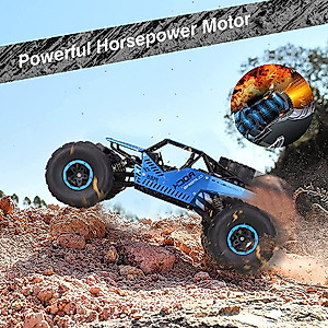 2 in 1 Remote Control Car, 1:14 Scale Remote Control Car, 4WD Dual Motors LED Headlight Rock Crawler, All Terrains Electric Toy Off Road RC Monster Vehicle Truck for Boys Kids and Adults (black)