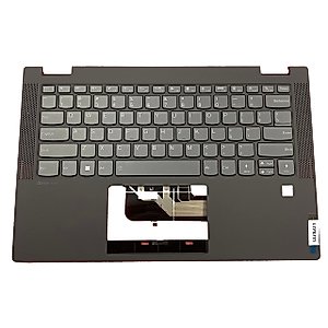 LTPRPTS Replacement Laptop Upper Case Palmrest Backlit Keyboard Assembly Part for Lenovo Flex 5-14IIL05 ARE05 ITL05 5CB0Y85490 Gray