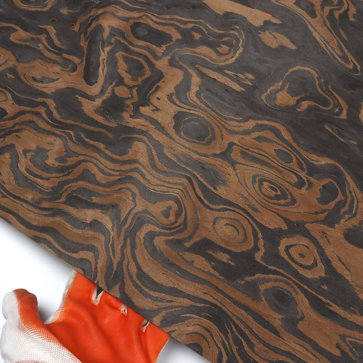 Aibote Technology Art Totem Black Walnut Burl Wood Veneer Sheet(60x250CM) Furniture Restoration Sheets for Loudspeaker Speaker Showcase Cabinets Table Shelves Kitchen Furniture Hotel