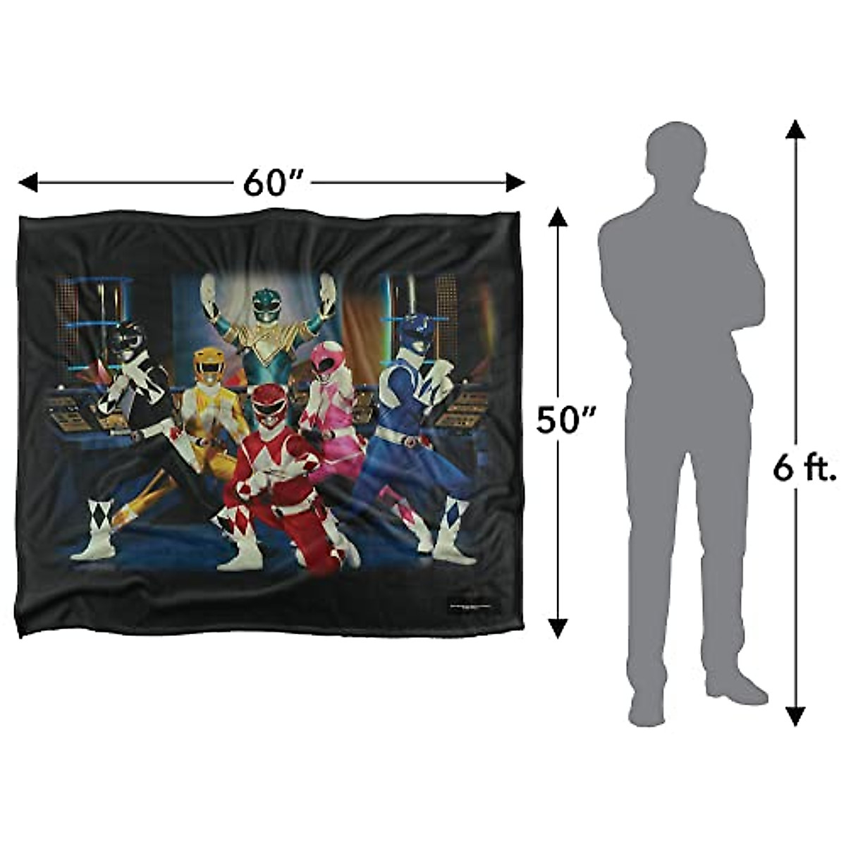 Power Rangers Stance Officially Licensed Silky Touch Super Soft Throw Blanket 50" x 60"