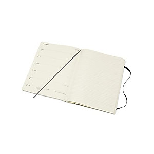 Moleskine Classic 18 Month 2021-2022 Weekly Planner, Soft Cover, XL (7.5" x 9.75"), Black