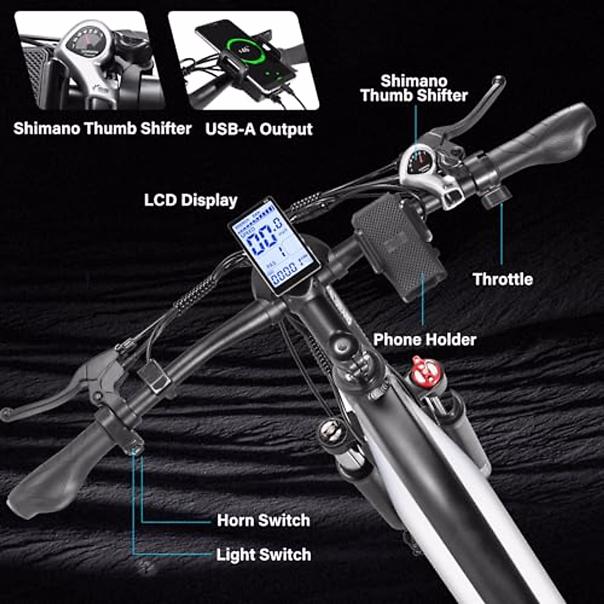 E·Bycco 29'' 1000W Motor Electric Bike for Adults 32 MPH with 48V 17.5AH Battery Up to 65 Miles 7Speed Mountain Ebike, Pedal Assist Throttle Class 3 Electric Bicycle for Commuter E Bike (Silver)