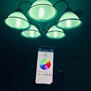Feit Electric 60 Watt Equivalent Smart Filament Globe Bulb, Spiral Filament WiFi Dimmable, Works with Alexa and Google Assistant No Hub Required, G30 Vanity LED Smart Light Bulb G3060/RGBW/FIL/AG