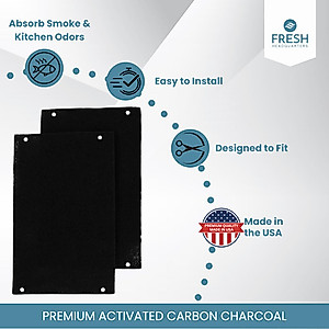 2 Pack Replacement Air Filters for Whirlpool Low Profile Microwave Oven – Activated Charcoal Filters for Over the Range Microwave Hood Models WML55011HS and WML75011HZ (Whirlpool 10.25"x7.125")