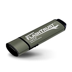 Kanguru Solutions WP-KFT3-8G Kanguru Flashtrust Wp-KFT3 USB Drive, Black; Green
