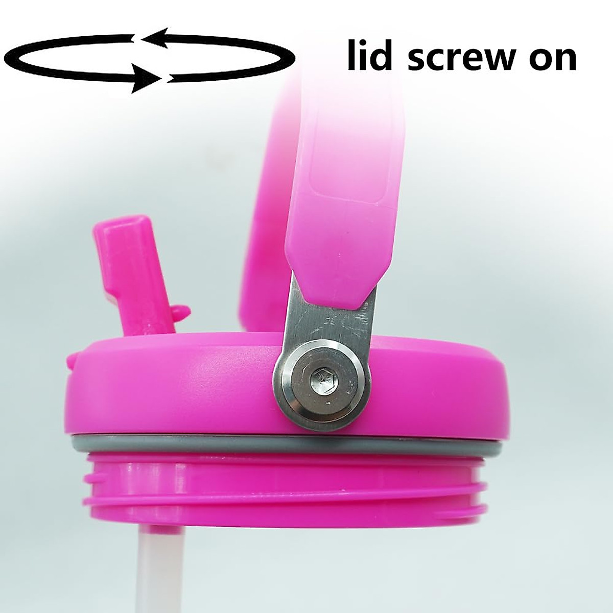 Dreamfocus 40 oz Leak Proof Handle Flip Straw Lid Replacement for Stanley 40 oz Quencher Tumbler, Not for 30 oz Cup