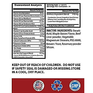 I LOVE MY PETS LLC Dog Immune Treats - Dog Healthy Hair and Coat - Premium Formula - Chews - Vitamin e for Dogs Skin - 60 Treats (1 Bottle)