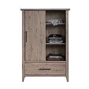 Sauder Summit Station Armoire, L: 36.77" x W: 18.15" x H: 54.53", Laurel Oak Finish