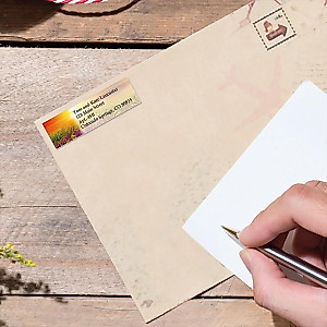 Colorful Images Beautiful Wilderness Return Address Mailing Labels, Personalize with Name & Addresses, Set of 240 Self Adhesive, Easy Peel Flat Label Sheets, ⅝ x 2", 4 Designs