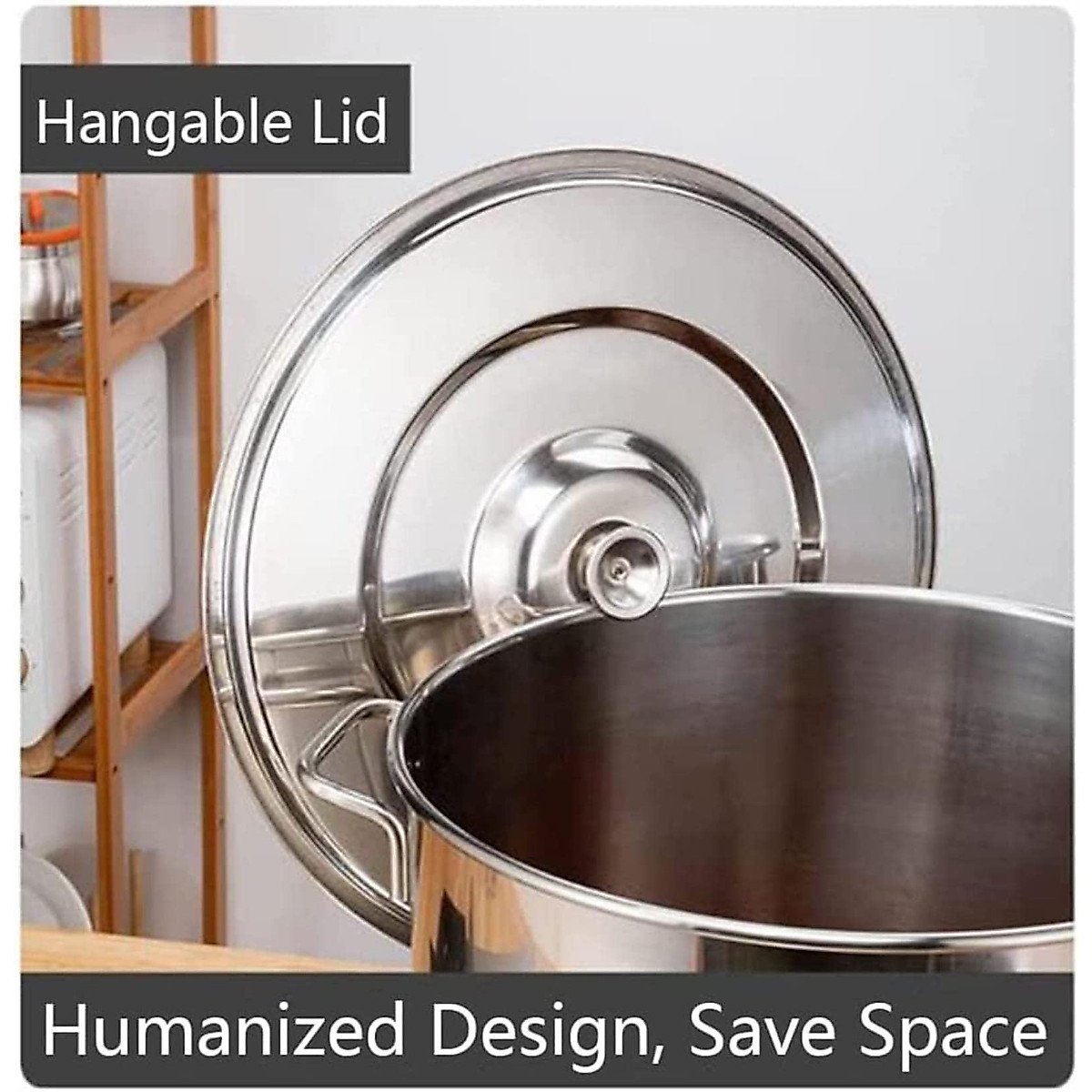 ANSNAL Stainless Steel Pasta Cooker Insert Set, Commercial Stock Pot with Pasta Pot and Insert Strainer Steamer Basket for Home Kitchen Restaurant Cookware, 4 Holes