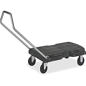 Rubbermaid Commercial Products Convertible Folding Utility Dolly/Cart/Platform Truck with wheels, FG440100BLA, 500 lbs Capacity, Black
