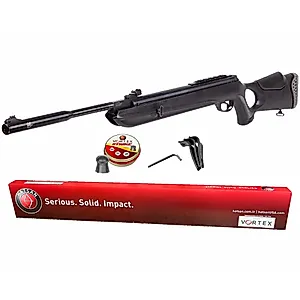Hatsan Mod 130S Carnivore .30 Cal 600 FPS / 34 FPE - Big bore Break Barrel Air Rifle .30 Caliber w/Vortex Piston & QuietEnergy (QE)| Medium Game air Gun + Wearable4U Pack of 100x Pellets Bundle
