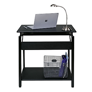 OneSpace Stanton Computer Desk with Pullout Keyboard Tray, Black