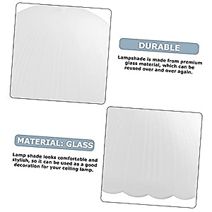 EXQUIMEUBLE 1PC glass lampshade table lamp shades bedside lamp shades clip on lamp shade small lamp shades glass light shade replacement glass light cover stand e27 white floor lamp rural