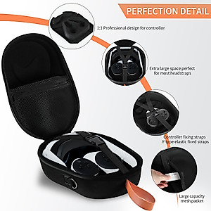 RCGEEK HiBloks Carrying Case for Meta Quest 3 Accessories, Hard Travel Case for Oculus Quest 3 All-in-One VR Headset and Controllers, Quest 3 Backpack Portable Storage Bag