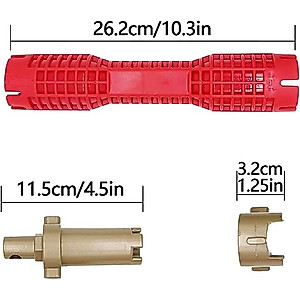 Faucet and Sink Installer（8-in-1）Multi-purpose Wrench Plumbing Tool for Toilet Bowl/Sink/Bathroom/Kitchen Plumbing Repair Installation Hand Tools(red)…