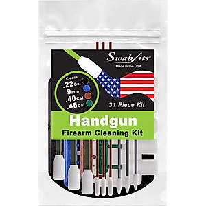 Swab-its® Made in The USA .22cal/.357cal/.40cal/.45cal Handgun Firearm Cleaning Kit: 87-9902