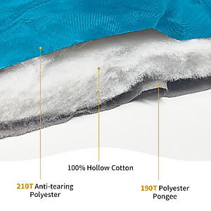 Double Sleeping Bag for Adults, 2 Person Sleeping Bag with Pillows for Camping Backpacking Hiking, XL Queen Size Two Person Sleeping Bag for Cold Weather & Warm (Blue-Polyester, Queen Size XL)